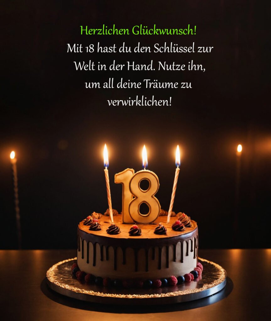 Top Sprüche für Glückwünsche zum 18. Geburtstag