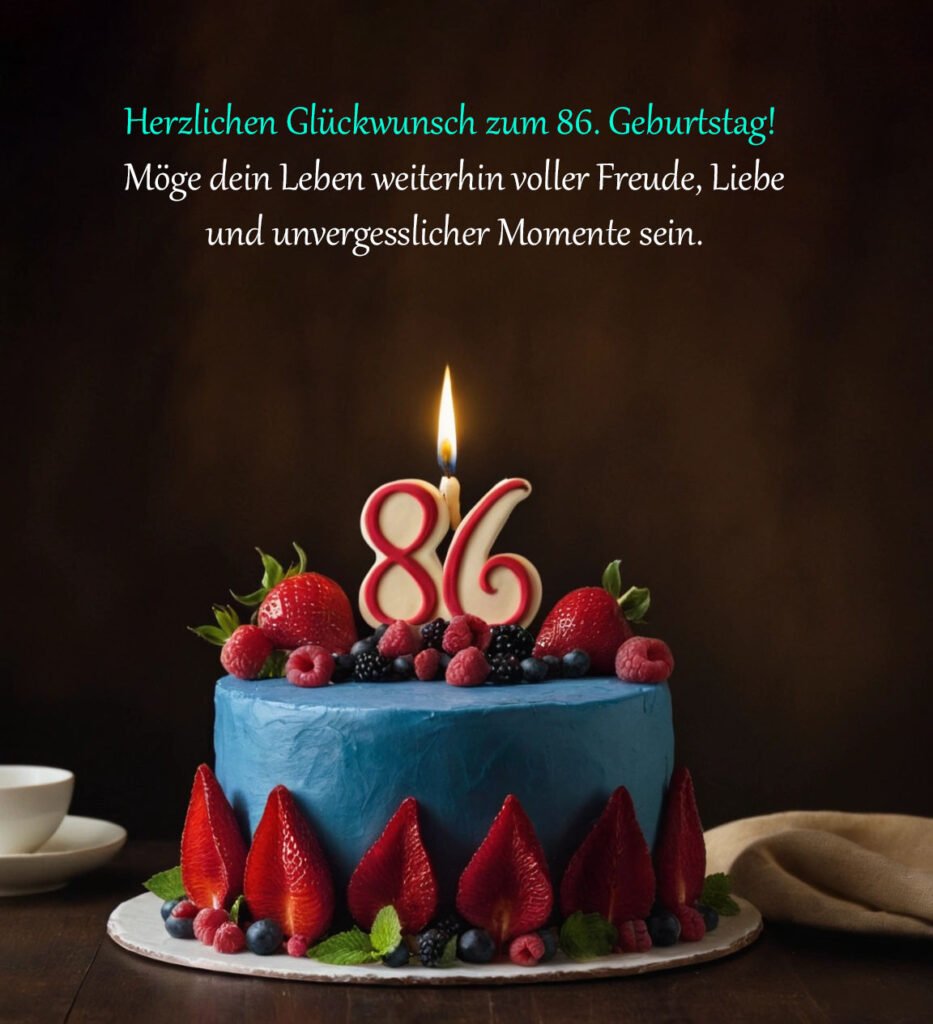Top Sprüche für Glückwünsche zum 86. Geburtstag